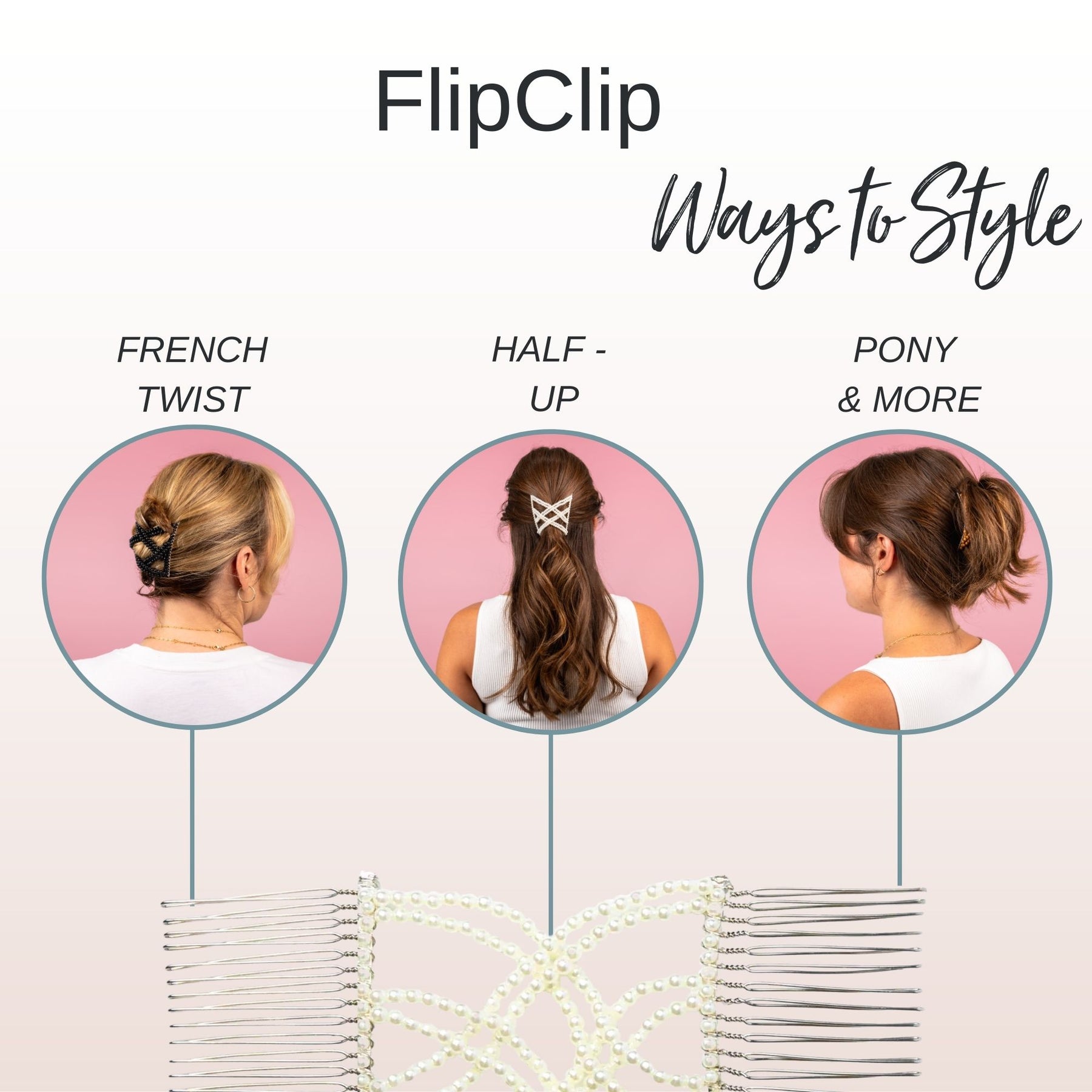 FlipClip Double-Comb Hair Clip – Calista Tools
