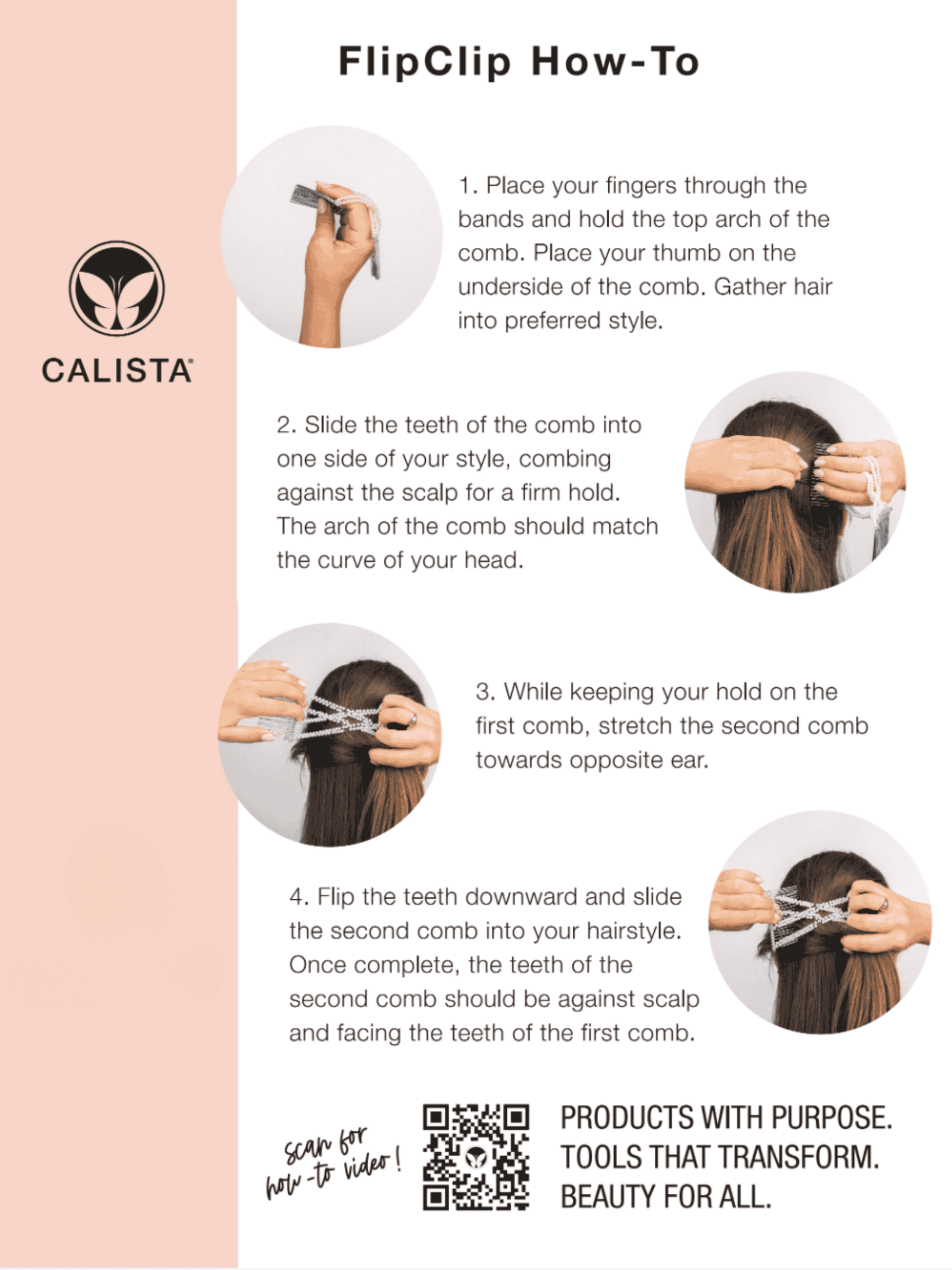 FlipClip Double-Comb Hair Clip – Calista Tools