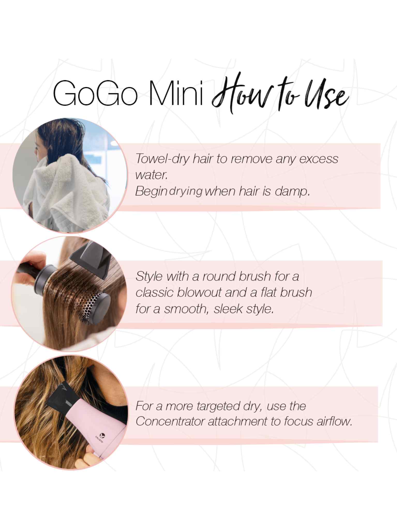GoGo Mini Hair Dryer – Calista Tools