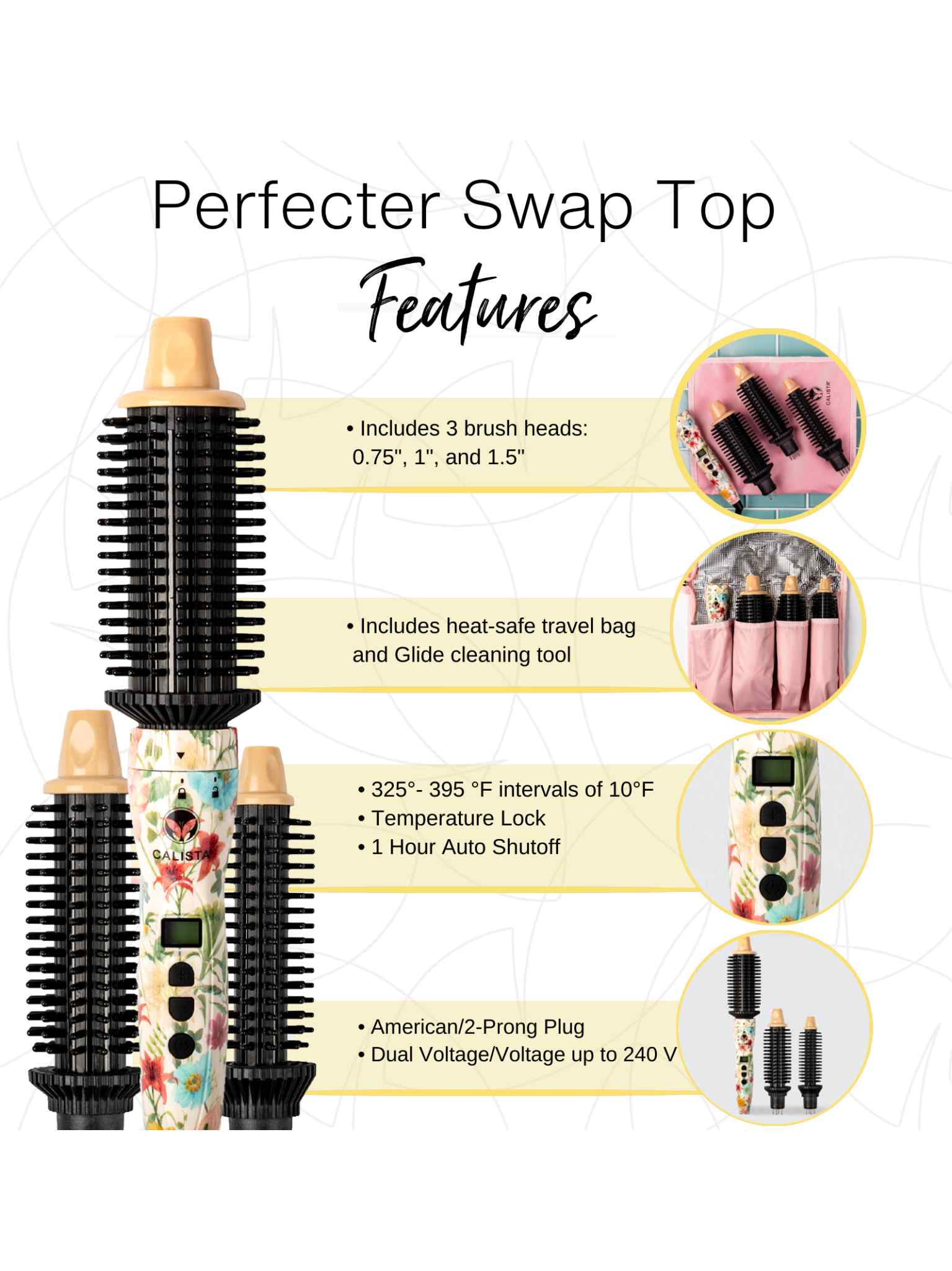 Calista Perfecter Pro Swap Top Heated Round Brush – Calista Tools